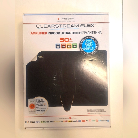 Clearstream | Networking | Antennas Direct Clearstream Flex Amplified Indoor Tv Antenna Uhf Vhf ...